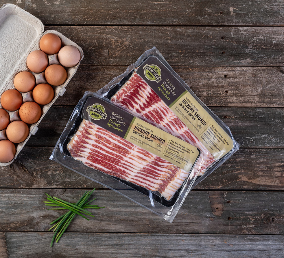Pasture Raised Bacon 1/2 Case, Pickup | Hickory Nut Gap Farms