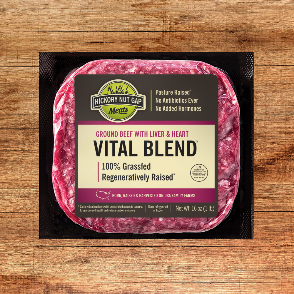100% Grassfed Ground Vital Beef Blend - 10lb Box, Pickup | Hickory Nut ...