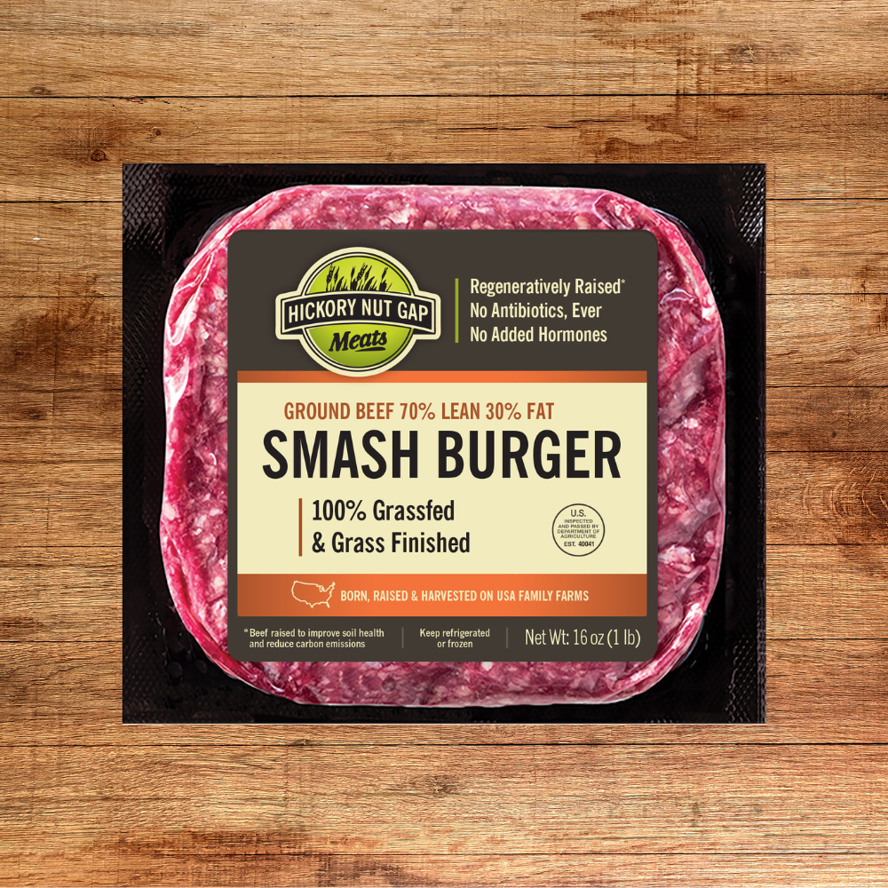 100% Grassfed Ground Beef - Smash Burger - 10lb Box, Pickup | Hickory ...