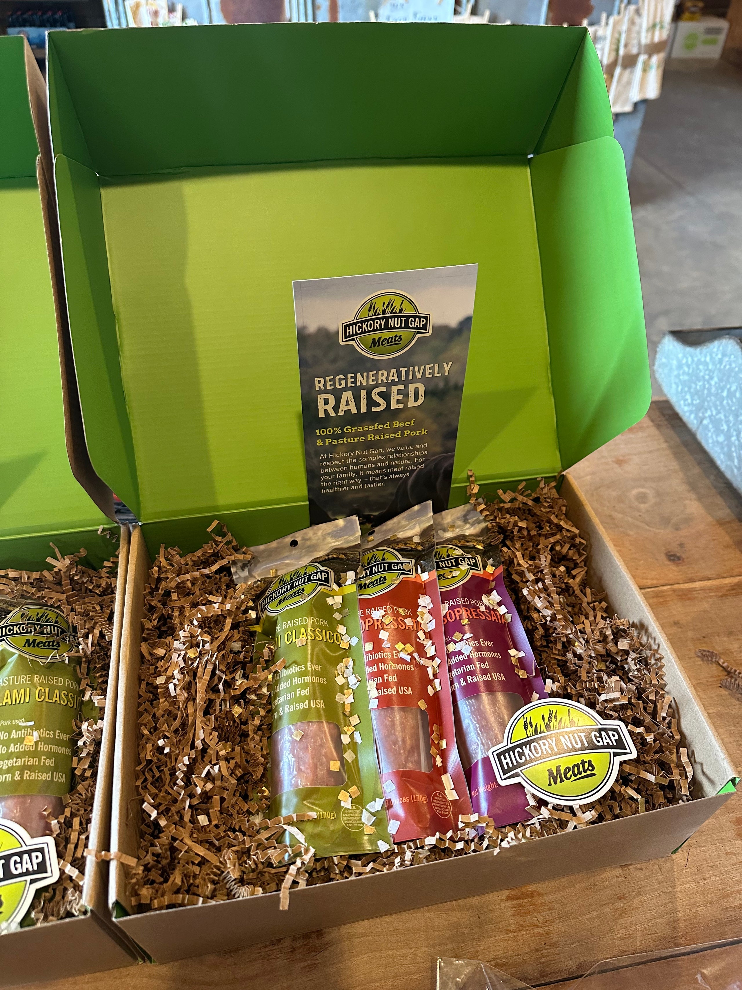 Three Salami Gift Box | Hickory Nut Gap Farms